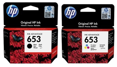 HP INK CARTRIDGE COLOR/BLACK, HP 653, FOR INK ADVANTAGE 6075, 6475 ...